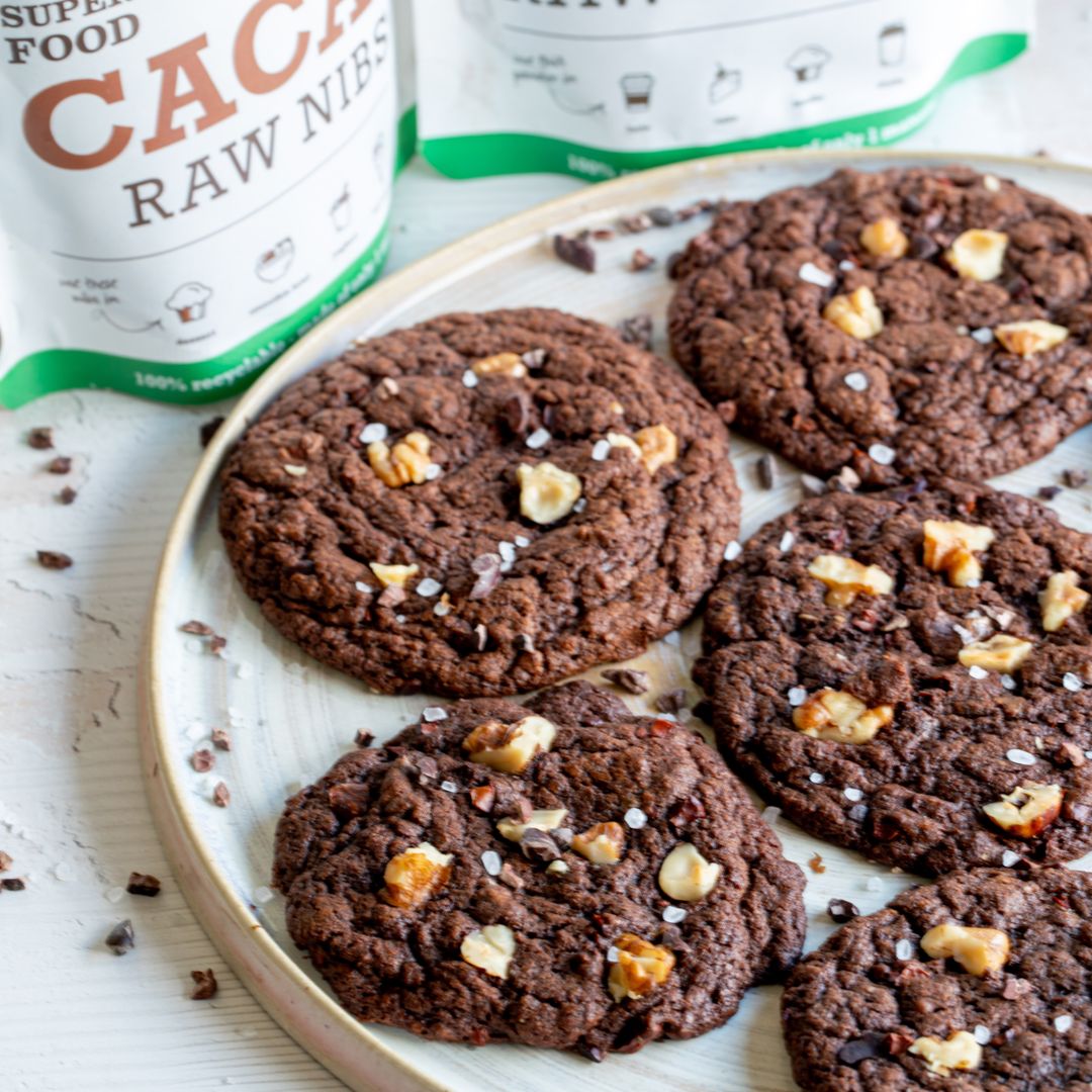Brownie cookies with Cacao Nibs | Healthy Snack