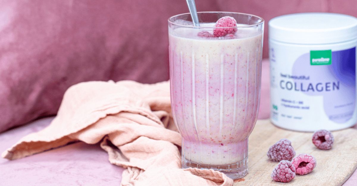 Raspberry and Banana Smoothie with Collagen | Recipe
